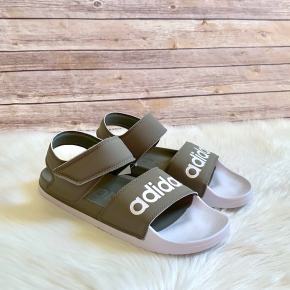 adidas | Shoes | Adidas Adilette Trace Cargo White Sandals | Poshmark